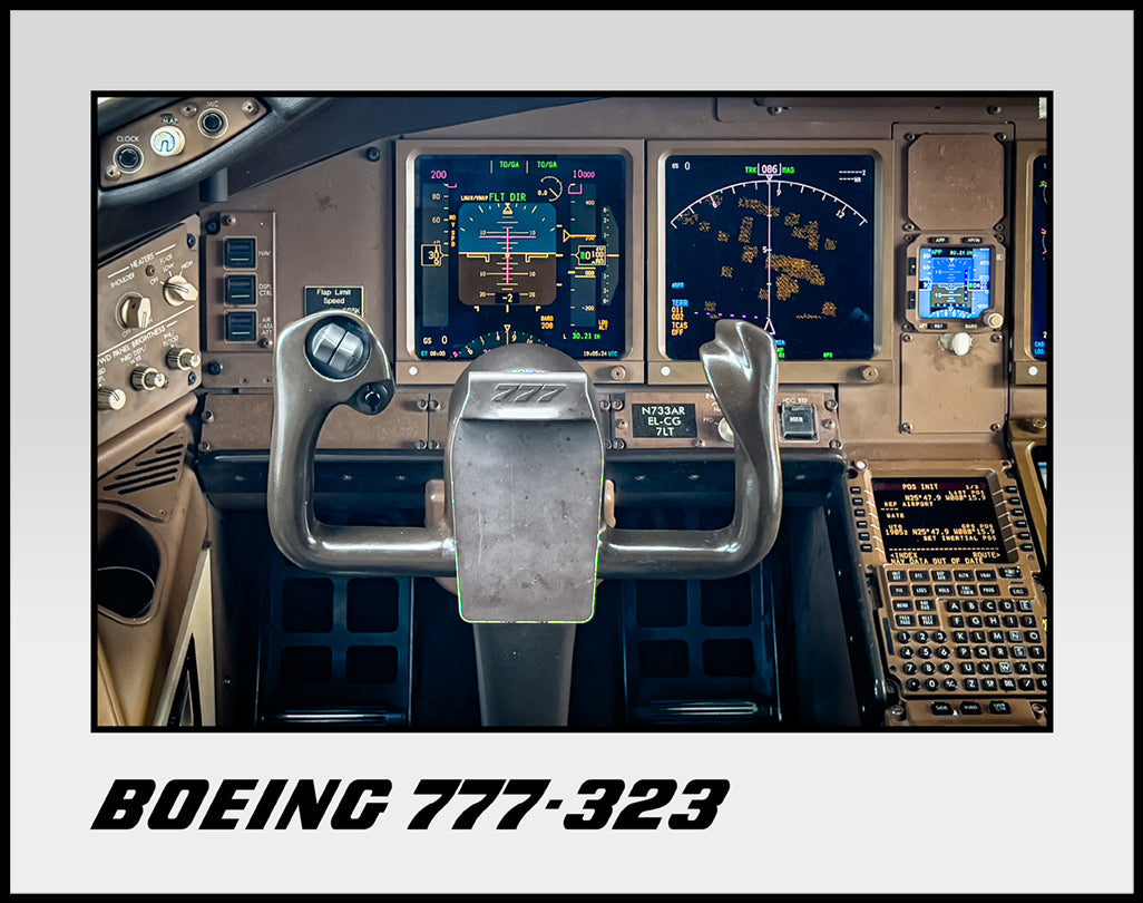 Boeing 777-323 Cockpit Captain's Yoke Color Photograph (PP061LGJM11X14 ...